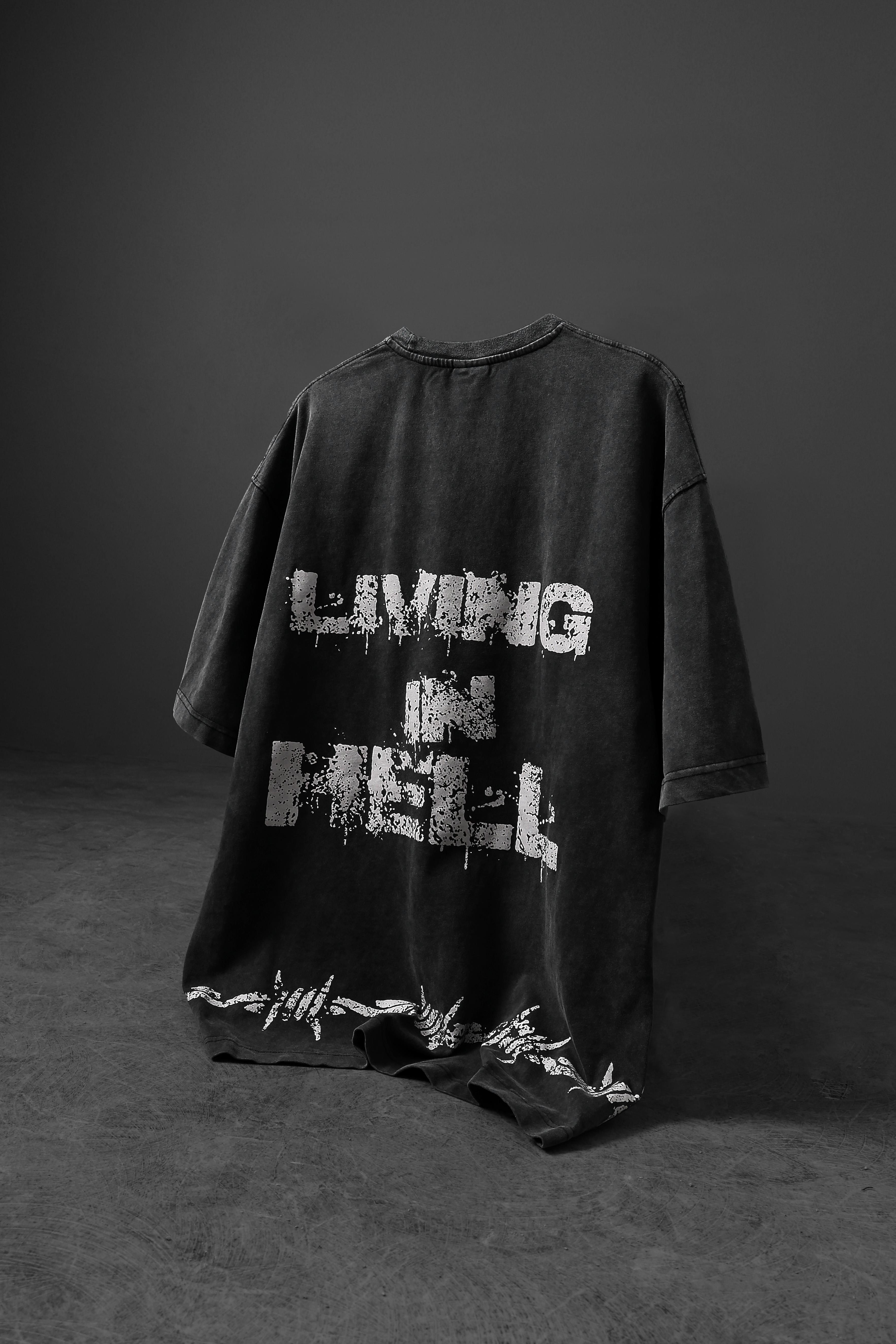 Living In Hell Oversized T Shirt – Bison Flex